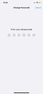 How can you change a password on your iPhone?