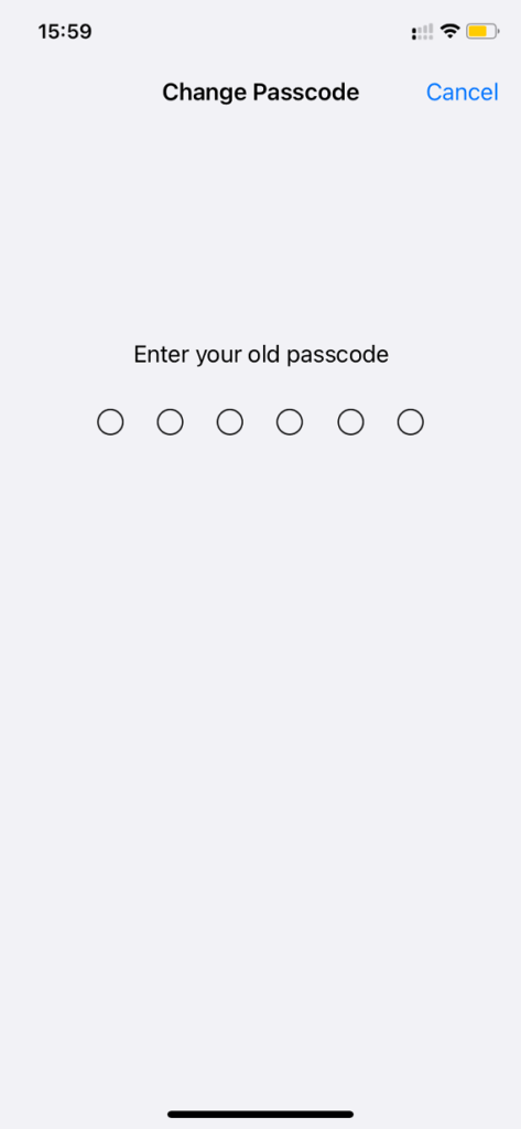 How can you change a password on your iPhone?