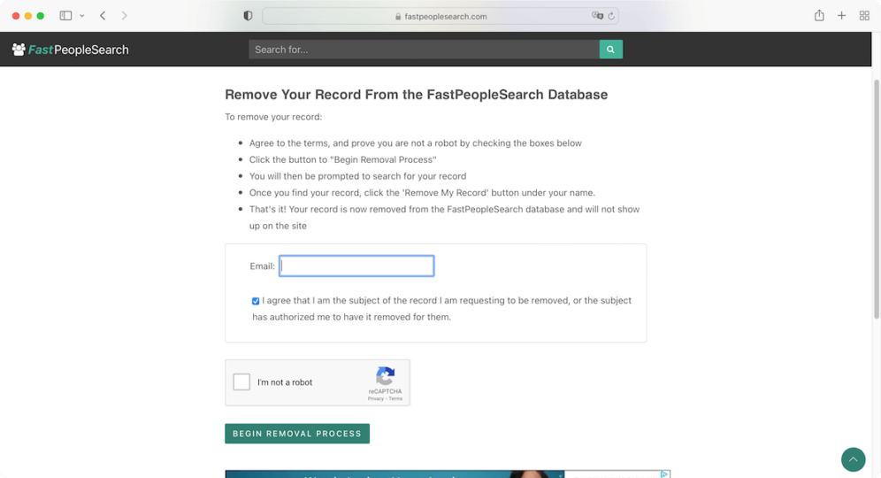 FastPeopleSearch removal: How to opt out of the database