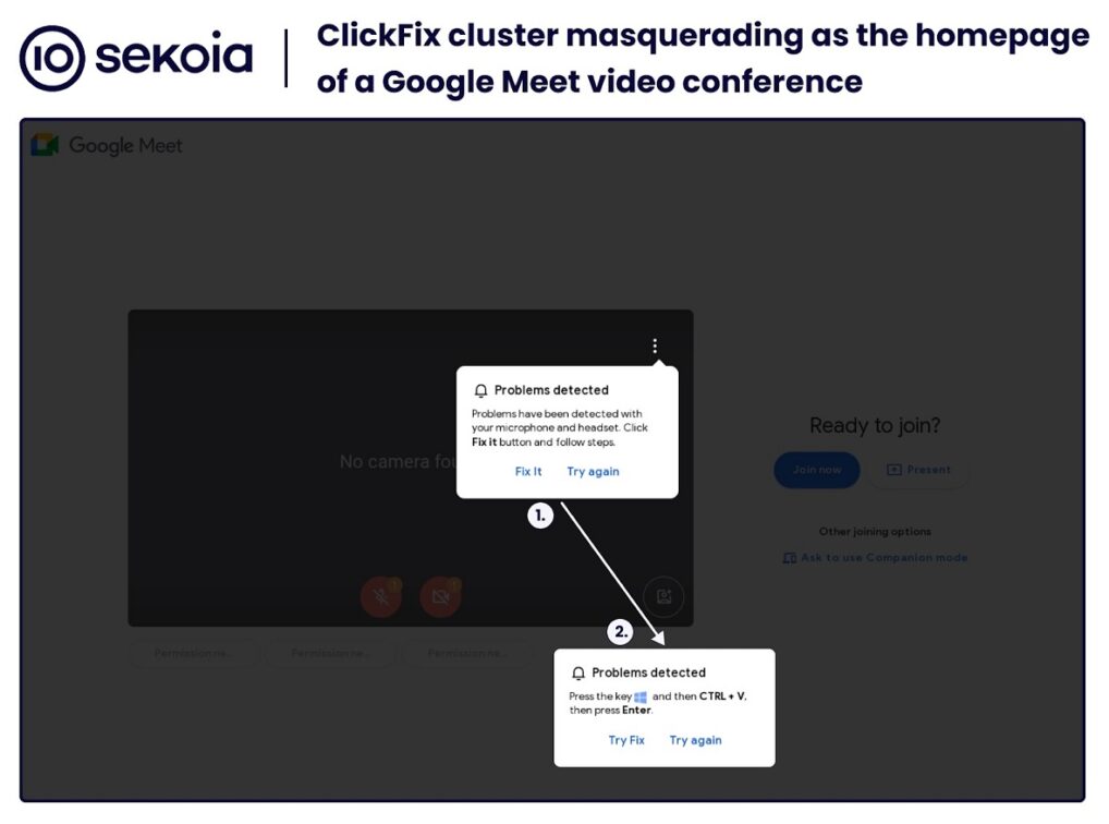 Fake Google Meet errors trick users into downloading stealers